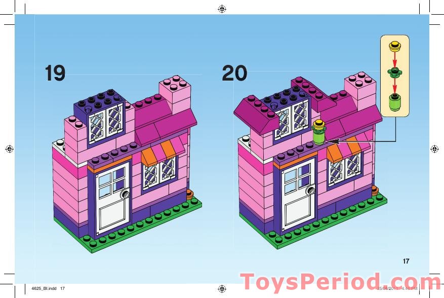 LEGO 4625 LEGO Pink Brick Box Instructions and Parts List