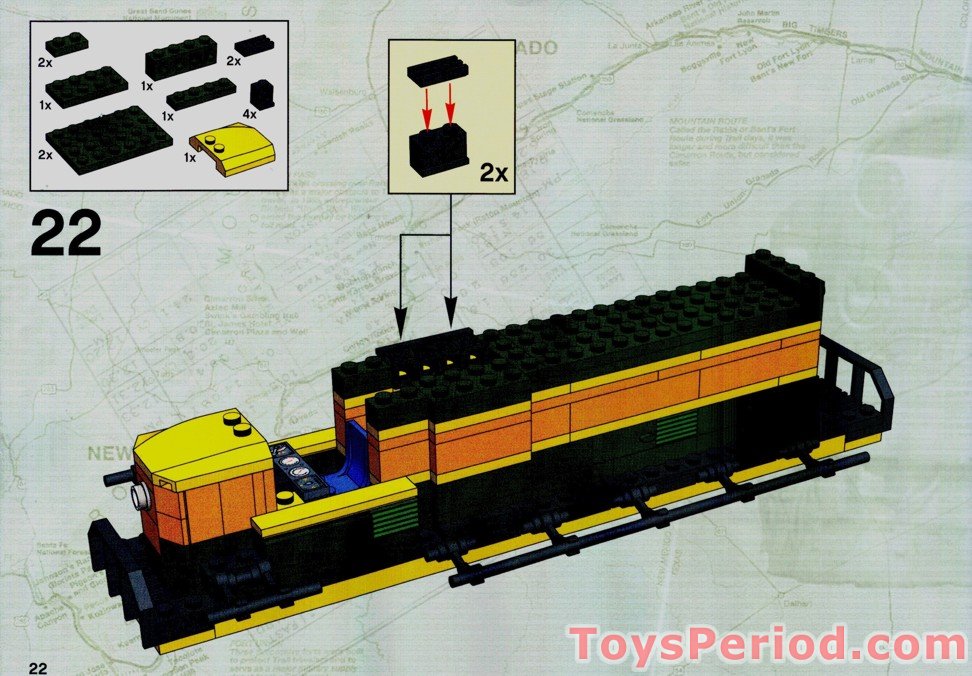 LEGO 10133 Burlington Northern Santa Fe BNSF GP-38 Locomotive ...