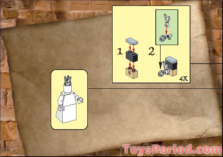 LEGO 4704 The Chamber of the Winged Keys Instructions and Parts List