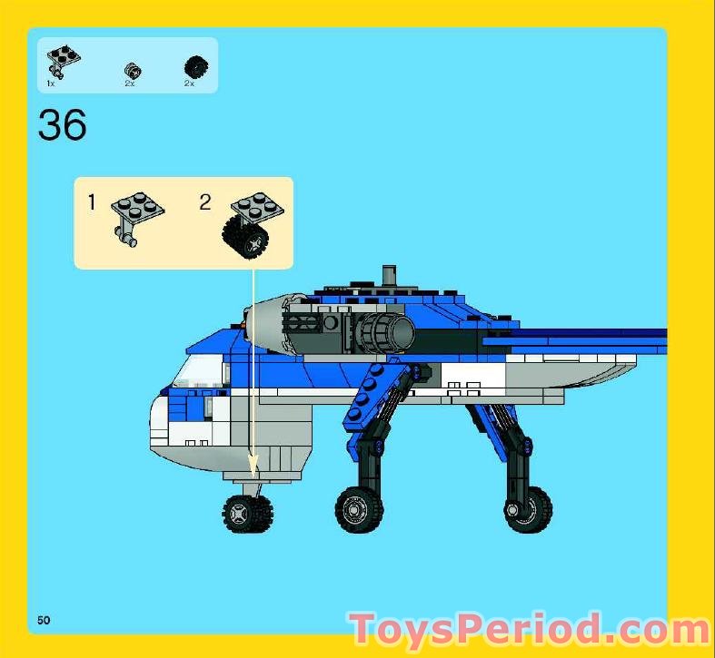 LEGO 4995 Cargo Copter Instructions and Parts List