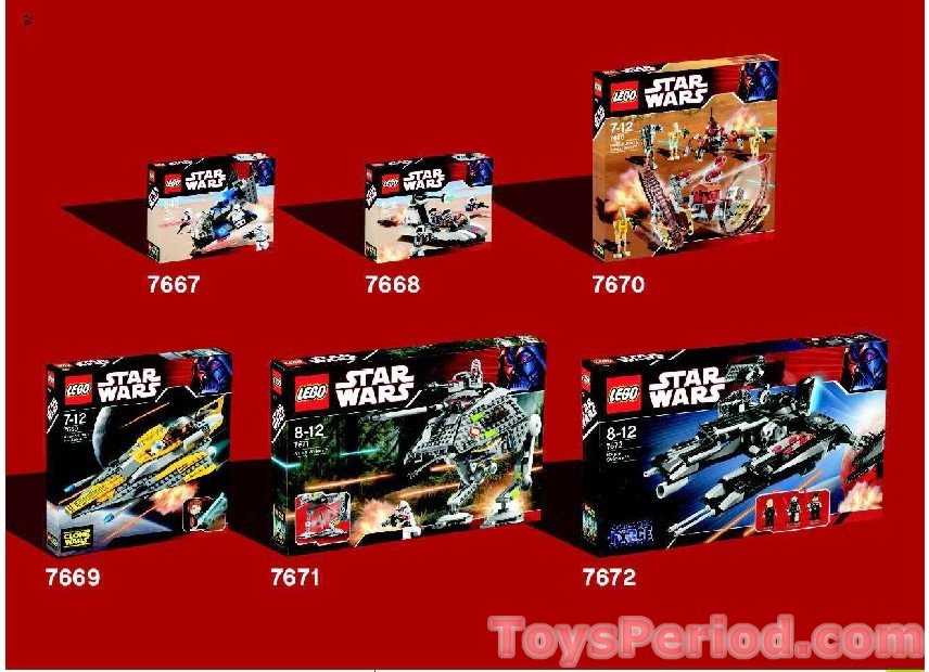 LEGO 7679 Republic Fighter Tank Instructions and Parts List