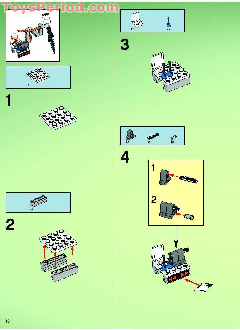 LEGO 7691 ETX Alien Mothership Assault Instructions and Parts List
