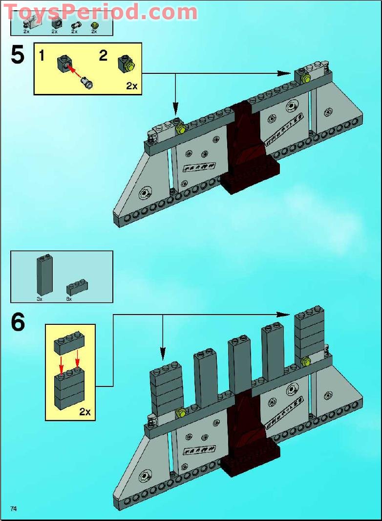 LEGO 7709 Sentai Fortress Instructions and Parts List