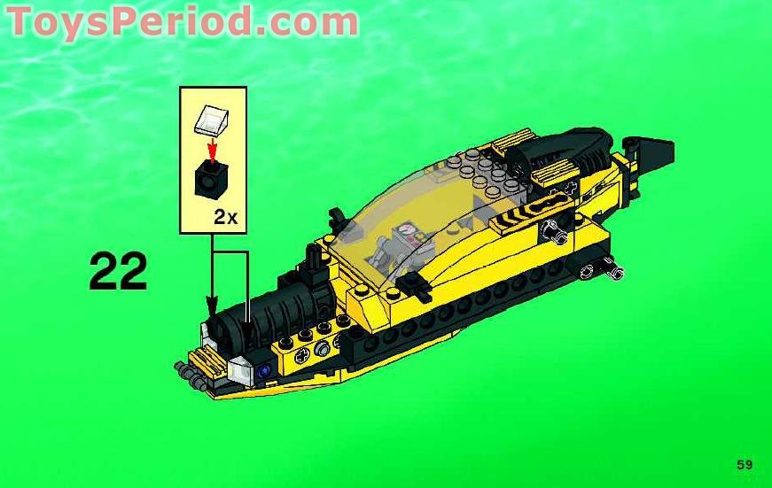 LEGO 7773 Tiger Shark Attack Instructions and Parts List