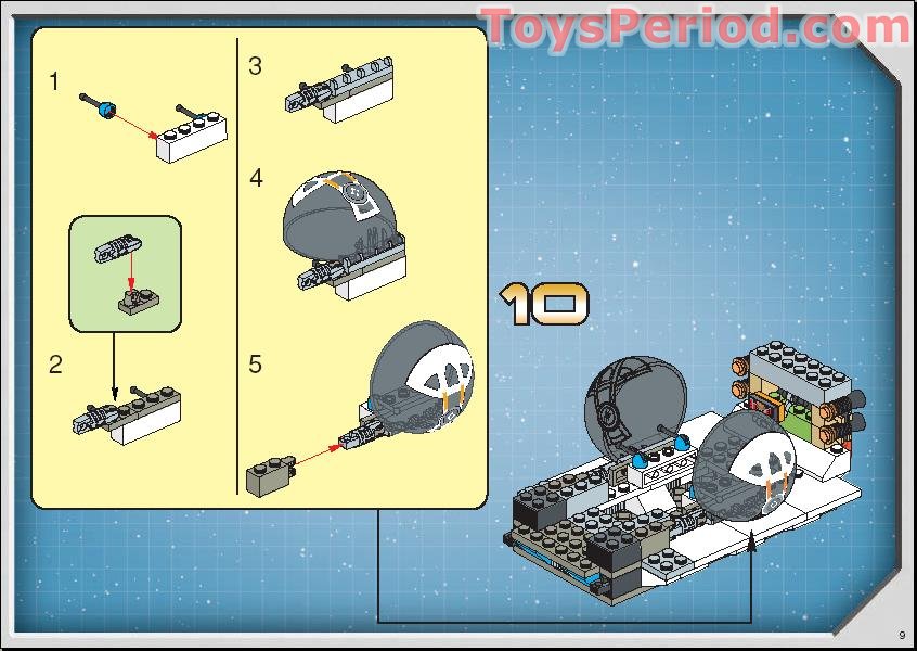 LEGO 7163 Republic Gunship Instructions and Parts List