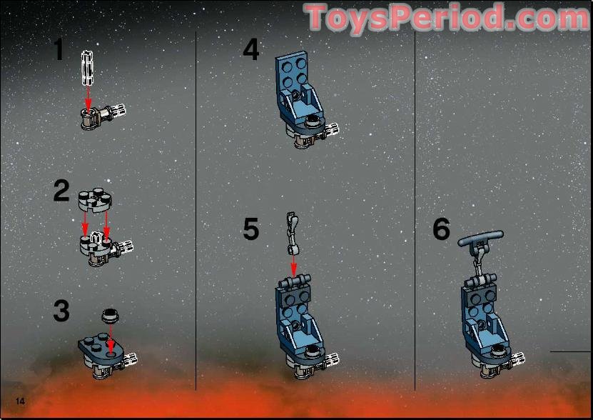 LEGO 7255 General Grievous Chase Instructions and Parts List