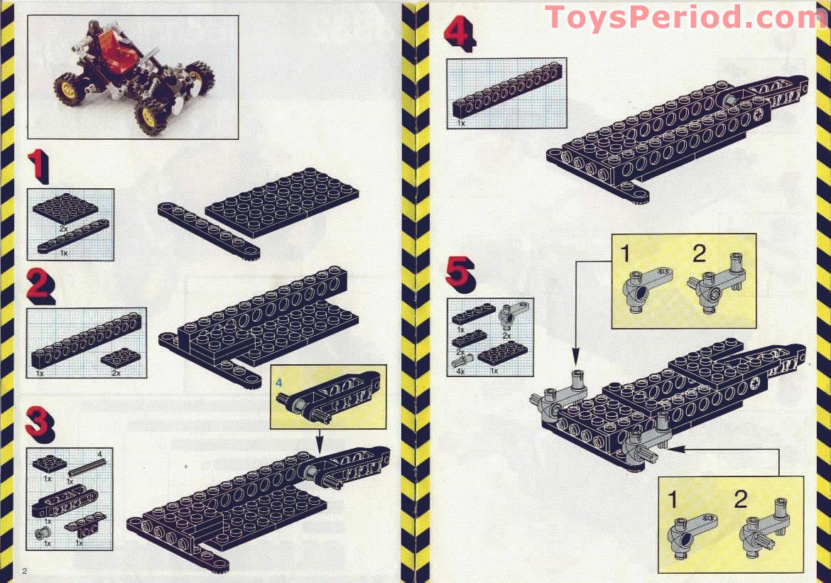 LEGO 8832 Roadster Instructions and Parts List