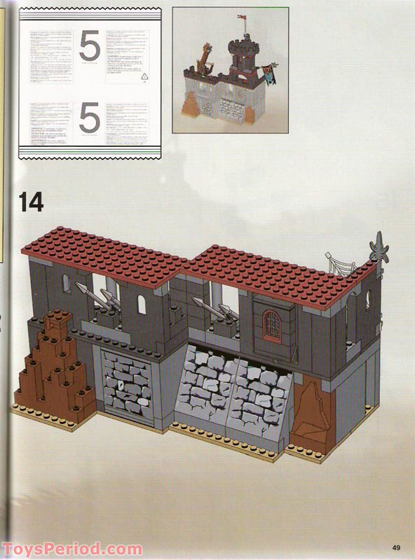 LEGO 8877 Vladek's Dark Fortress Instructions and Parts List