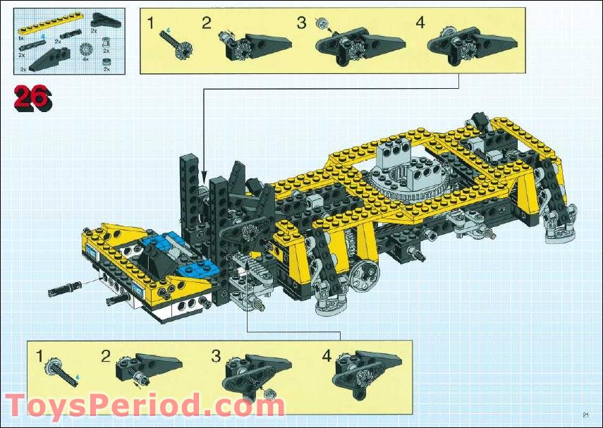 LEGO 8431 Pneumatic Crane Truck Instructions and Parts List