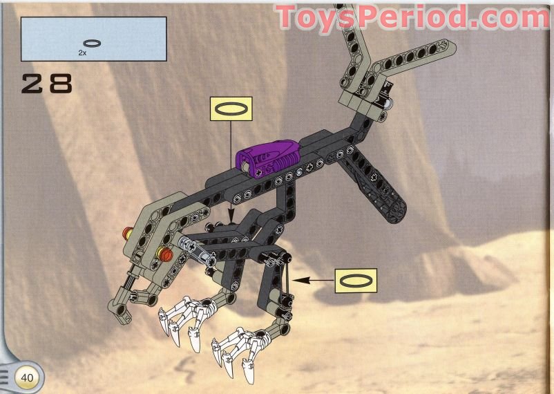 LEGO 8548 Nui-Jaga Instructions and Parts List