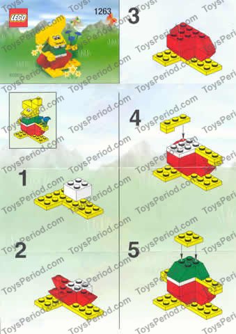 LEGO 1263 Easter Bunny Instructions and Parts List