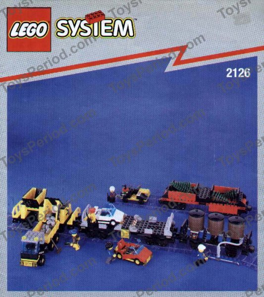 LEGO 2126 Train Cars Instructions and Parts List