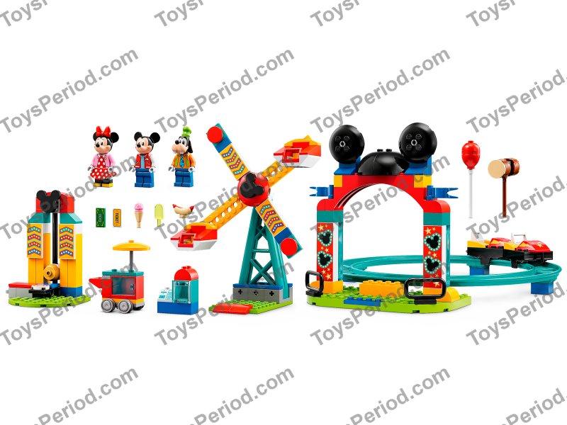 LEGO 10778 Mickey, Minnie and Goofy's Fairground Fun Set Parts List