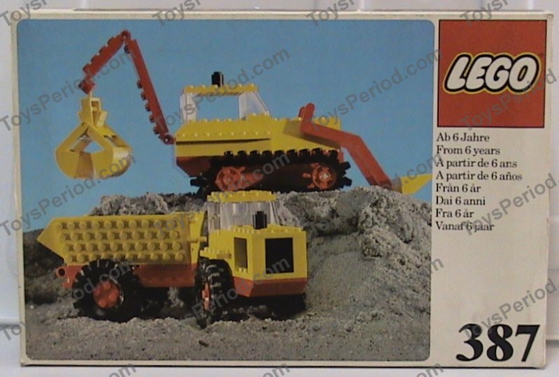 LEGO 387 Excavator and Dumper Instructions and Parts List