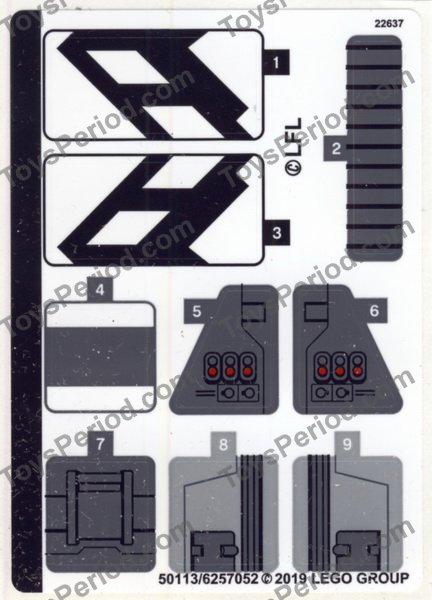 LEGO Sets with Part 75242stk01 Sticker Sheet for Set 75242 - (50113/ ...