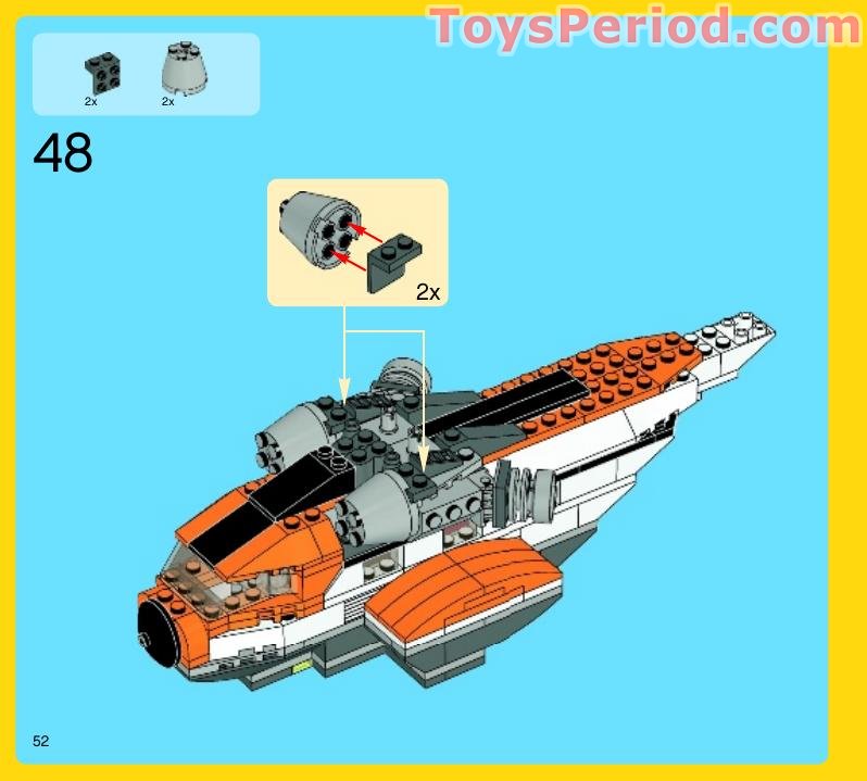 LEGO 7345 Transport Chopper Instructions and Parts List