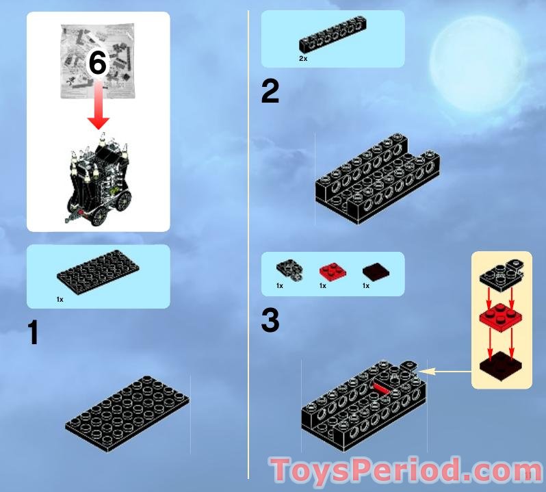 LEGO 9467 The Ghost Train Instructions and Parts List