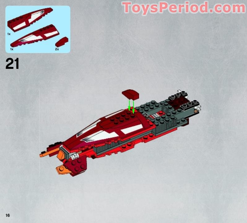 LEGO 9497 Republic Striker-class Starfighter Instructions and Parts List