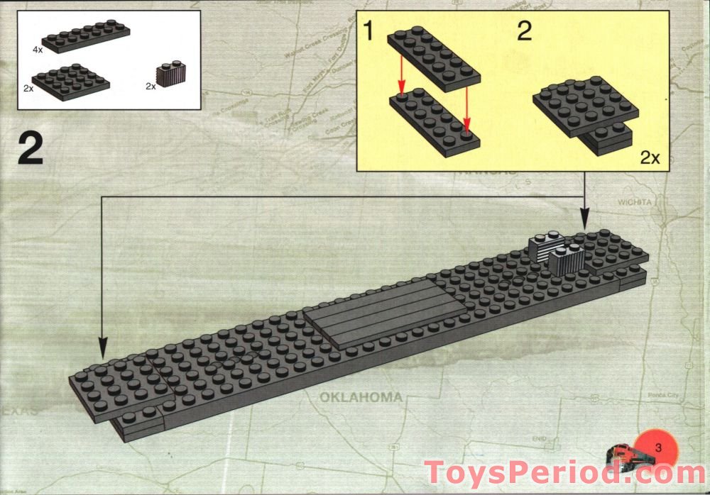 LEGO 10025 Santa Fe Cars - Set I, Mail or Baggage Car Instructions and ...