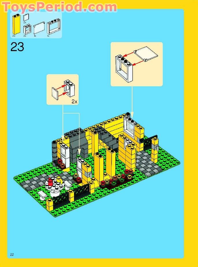 LEGO 4996 Beach House Instructions and Parts List