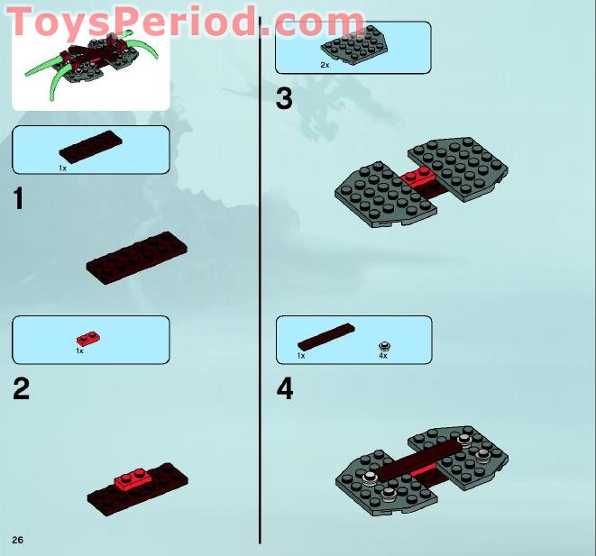 LEGO 7038 Troll Assault Wagon Instructions and Parts List