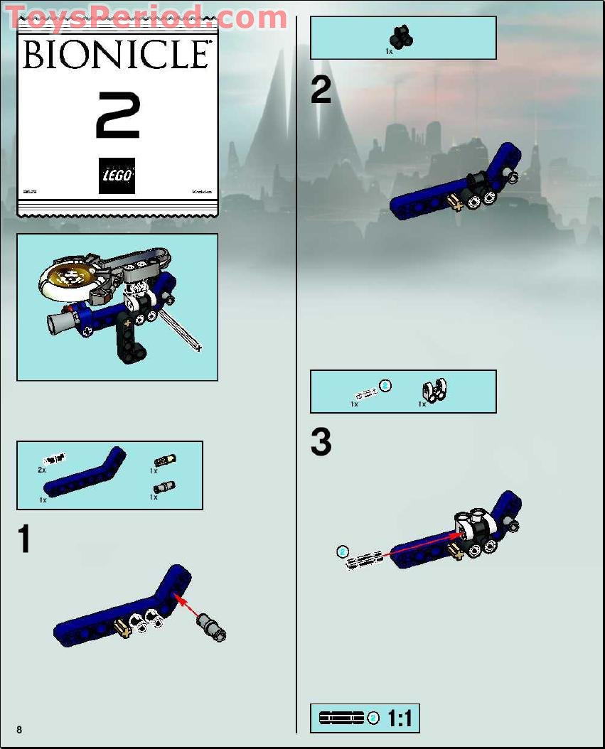 LEGO 8623 Krekka Instructions and Parts List