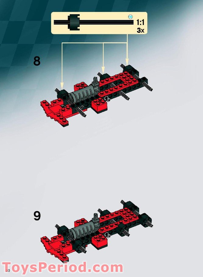 LEGO 8160 Cruncher Block and Racer X Instructions and Parts List
