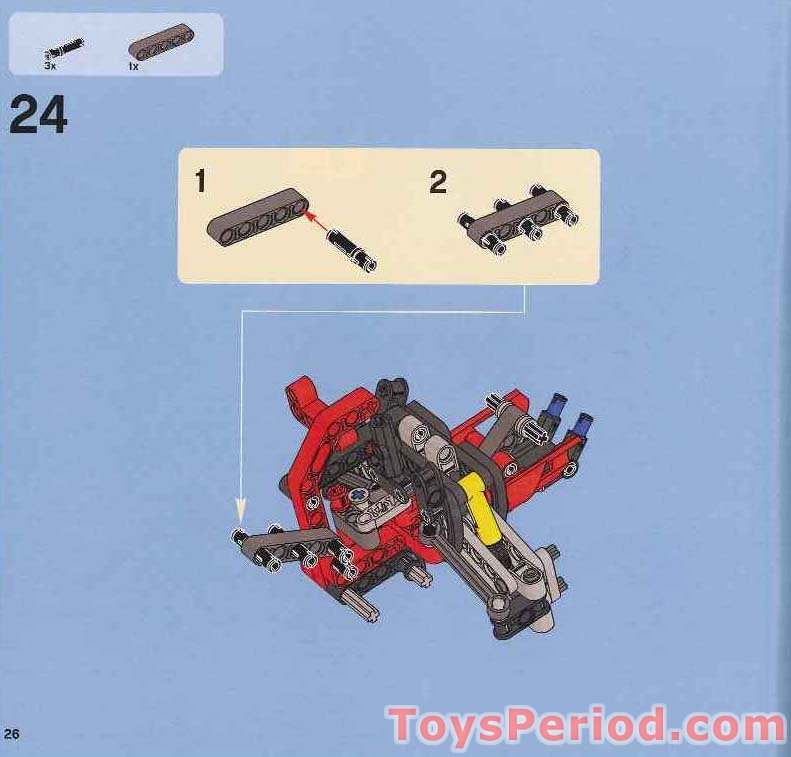 LEGO 8272 Snowmobile Instructions and Parts List