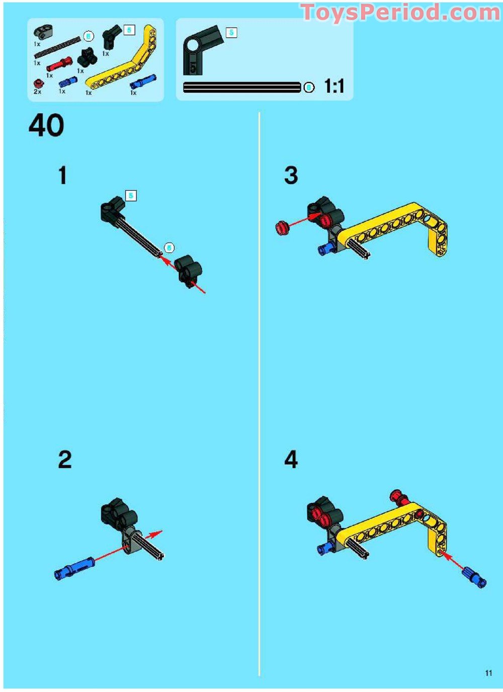 LEGO 8295 Telescopic Handler Instructions and Parts List