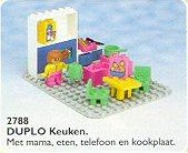 LEGO 2788 Katie's Kitchen Set Parts List