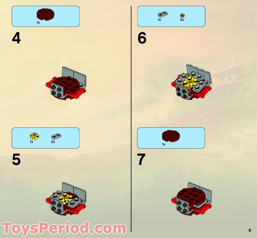 LEGO 9448 Samurai Mech Instructions and Parts List