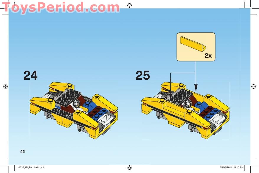 LEGO 4635 Fun with Vehicles Instructions and Parts List