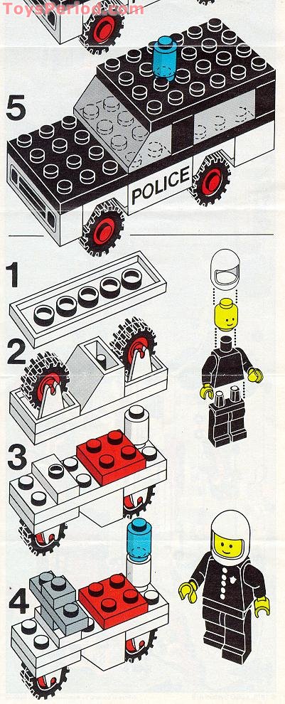 LEGO 644-2 Police Mobile Patrol Instructions and Parts List