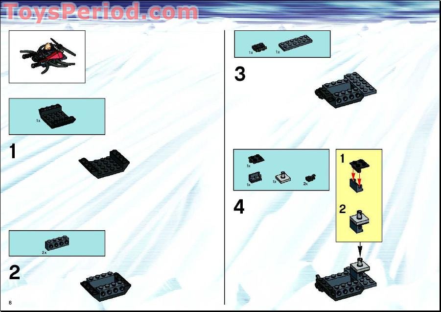 LEGO 4748 Ogel's Mountain Fortress Instructions and Parts List
