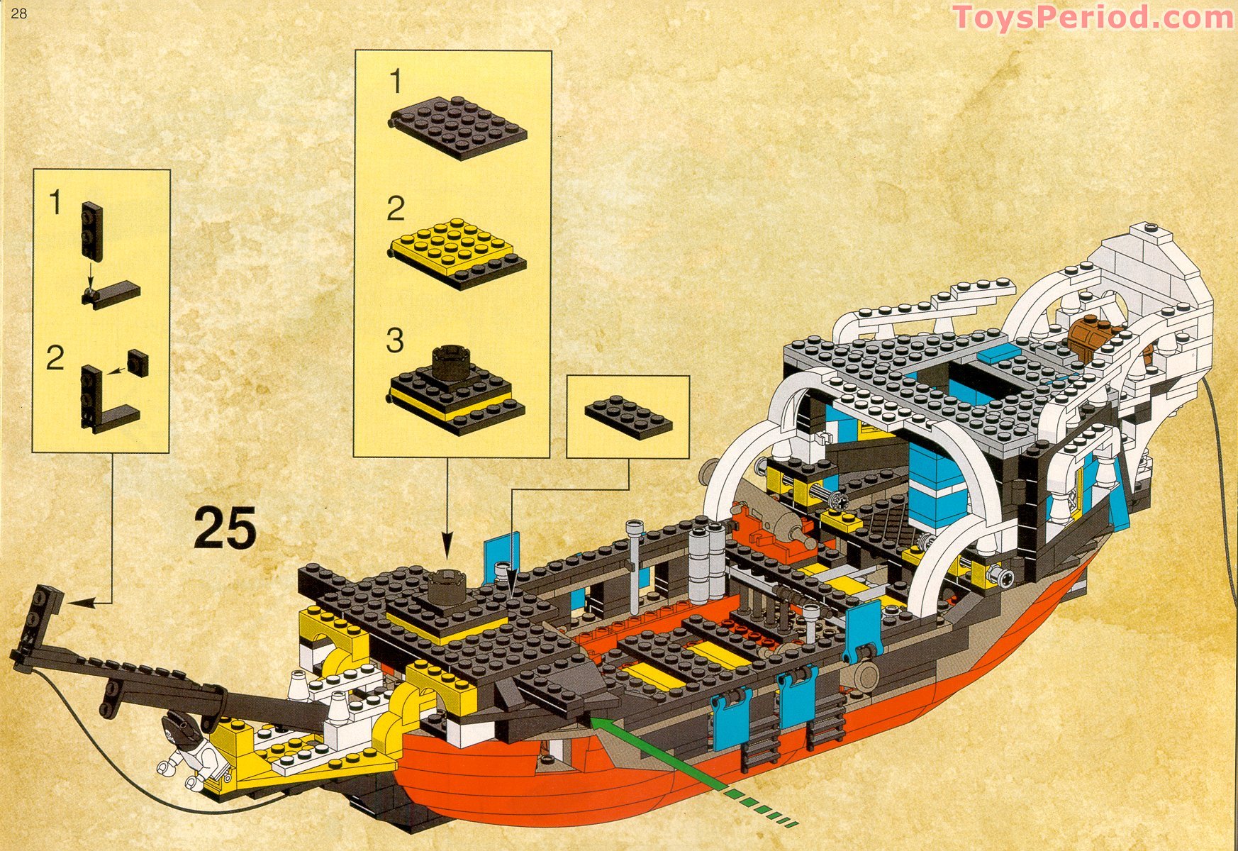 LEGO 6290 Red Beard Runner Instructions and Parts List