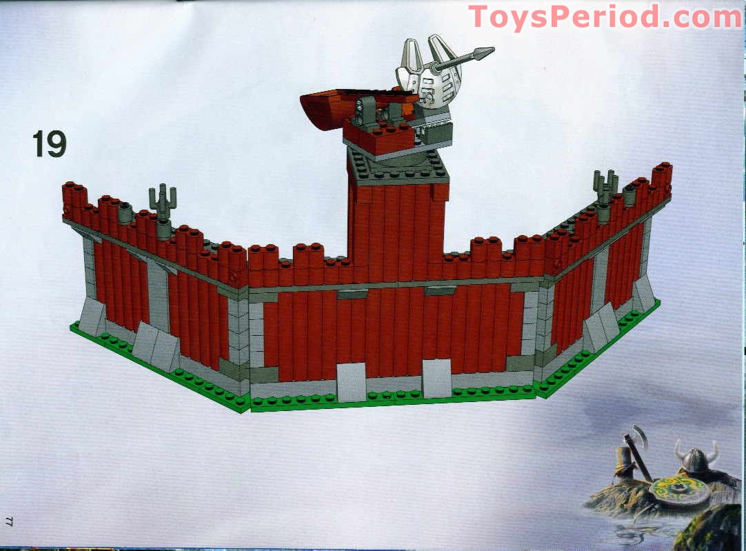 LEGO 7019 Viking Fortress Against the Fafnir Dragon Instructions and ...