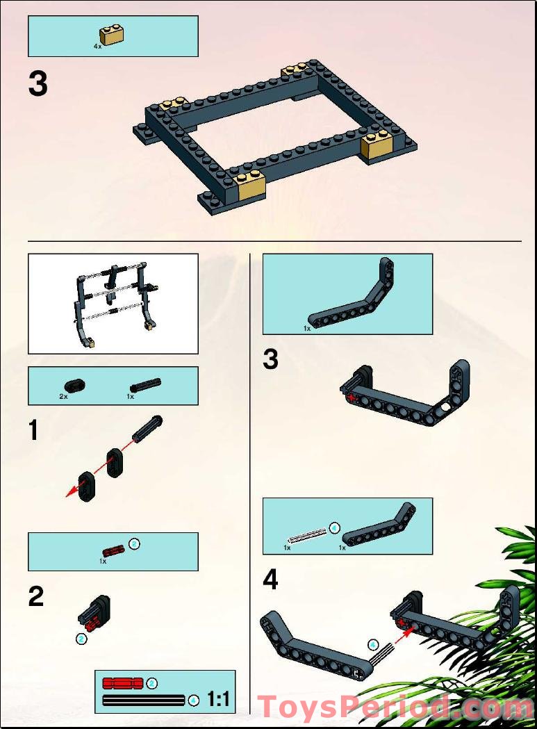 LEGO 7298 Dino Air Tracker Instructions and Parts List