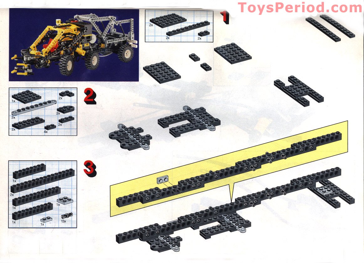 LEGO 8868 Air Tech Claw Rig Instructions and Parts List