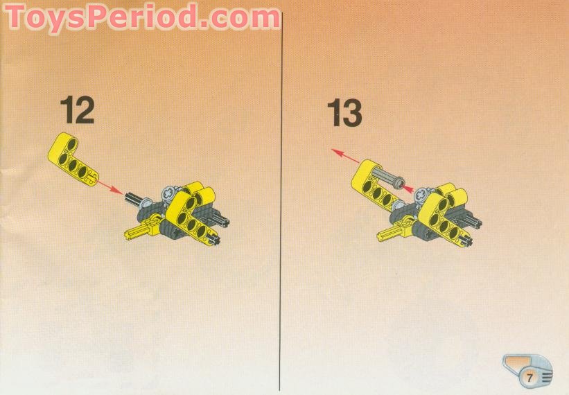 LEGO 8240 Slammer Stunt Bike Instructions and Parts List