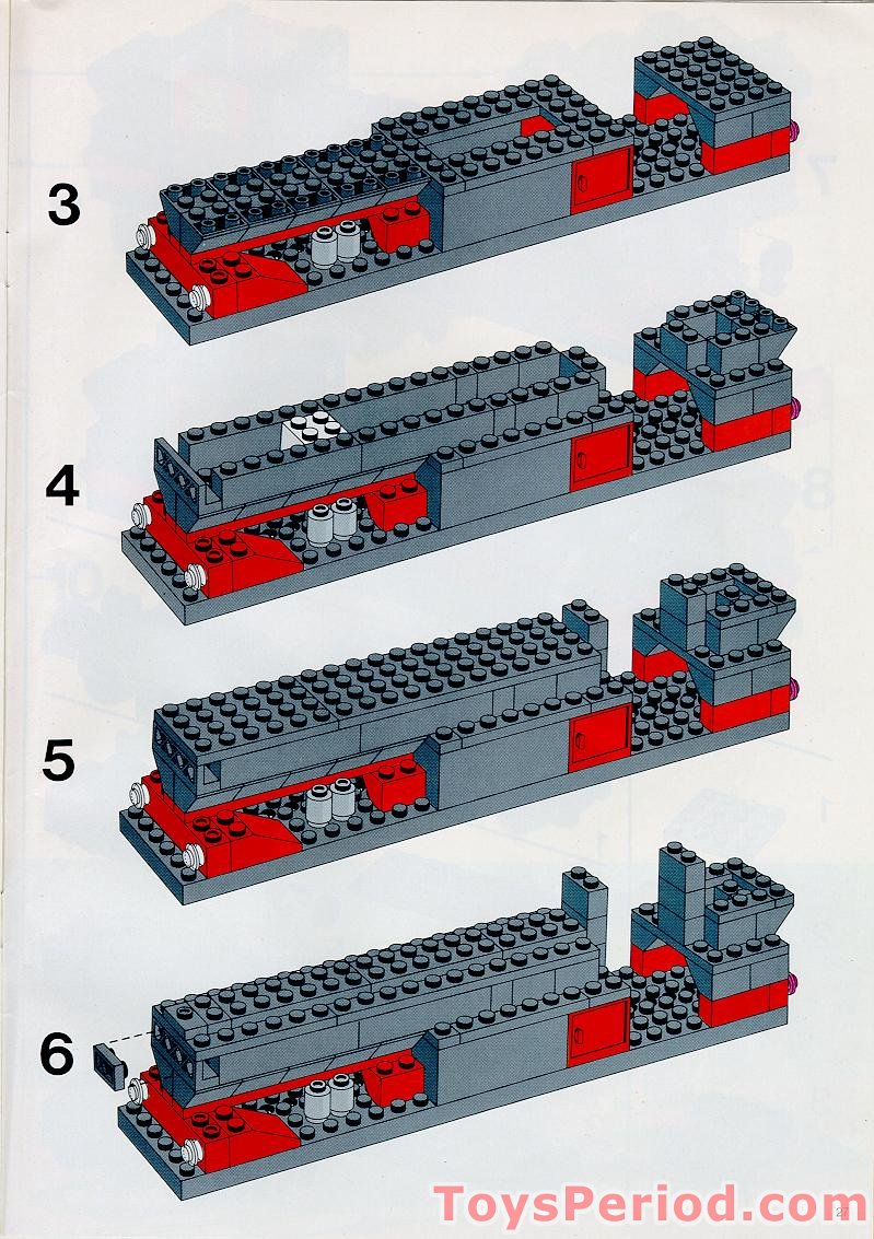LEGO 7745 High-Speed City Express Passenger Train, 12v Instructions and Parts List