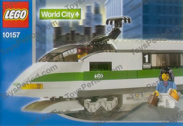 LEGO 10157 High Speed Train Locomotive Instructions and Parts List