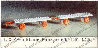 LEGO 152 Two Train Wagons Set Parts List