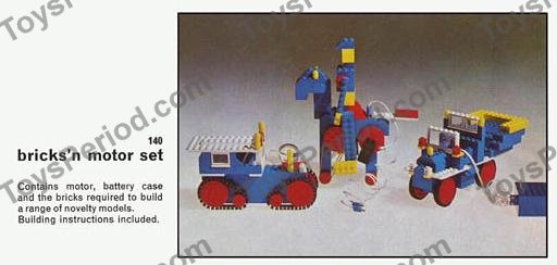 LEGO 140-2 Basic Set with Motor Instructions and Parts List