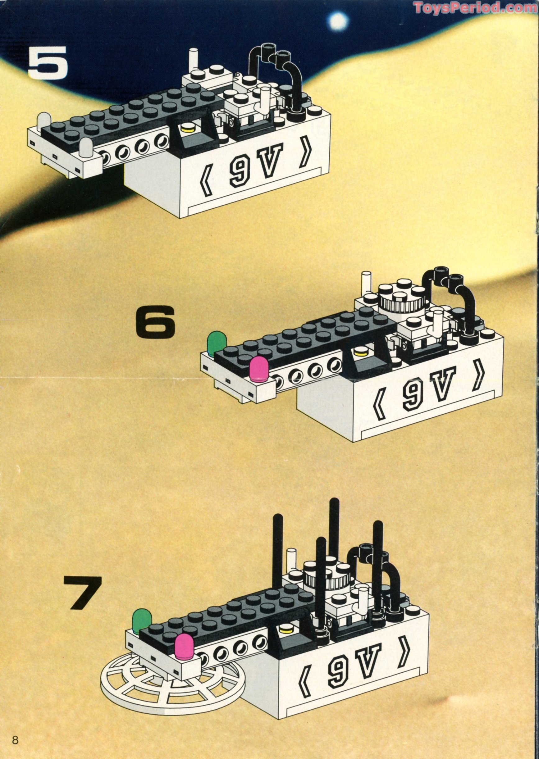 LEGO 6770 Light and Sound Magma Carrier Instructions and Parts List