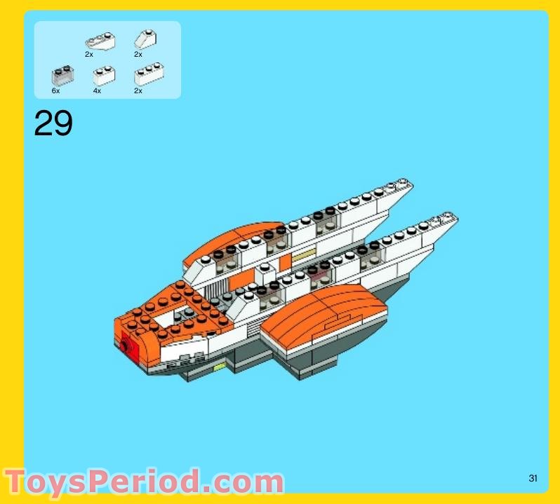 LEGO 7345 Transport Chopper Instructions and Parts List