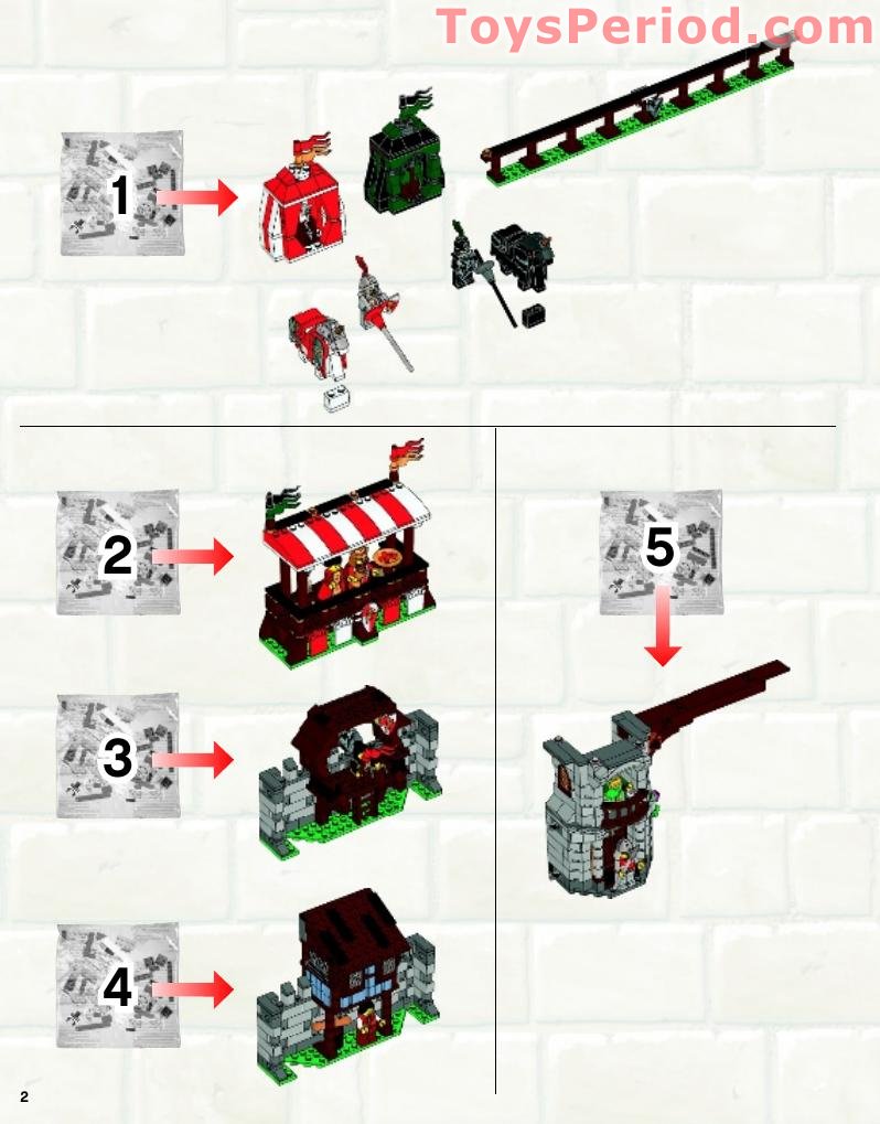 LEGO 10223 Kingdoms Joust Instructions and Parts List