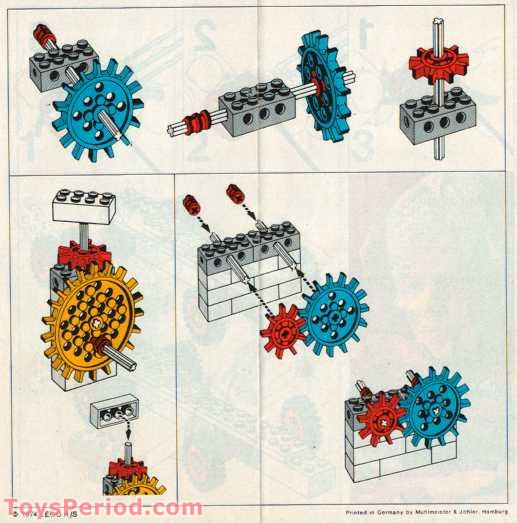 LEGO 812-1 Gear Supplementary Set Instructions and Parts List