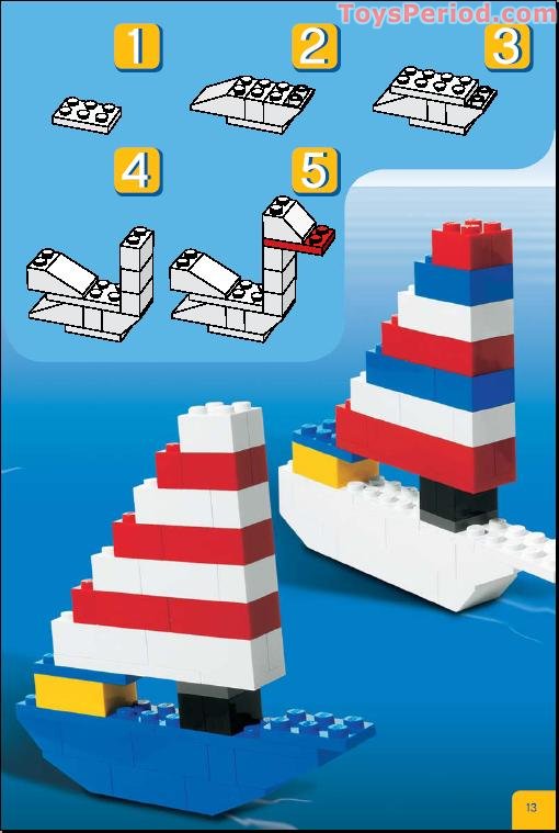 LEGO 4105-3 487 Piece Red Bucket Instructions and Parts List