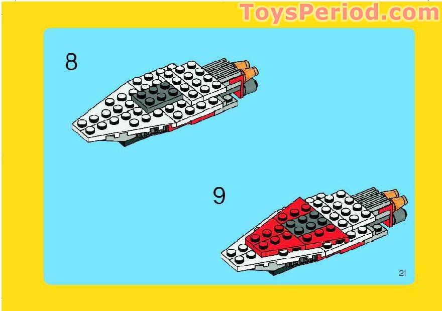LEGO 6741 Mini Jet Instructions and Parts List