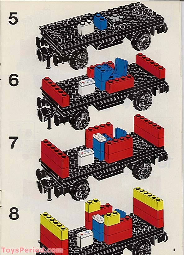 LEGO 7722 Steam Cargo Train, Battery Instructions and Parts List